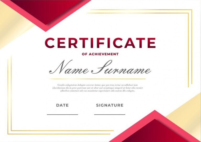 20+ Free and Premium PSD Certificate Templates - Webprecis