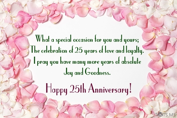 25th Wedding Anniversary Wishes Messages Quotes And Pictures Webprecis