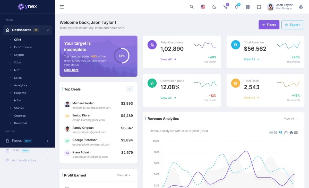 25+ Best Responsive Admin Dashboard Templates - Webprecis