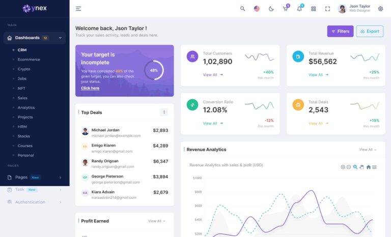 25+ Best Responsive Admin Dashboard Templates - Webprecis